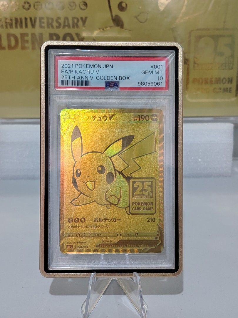 Pokemon 25th Anniversary Golden Box Japanese + Pikachu PSA 10 + Poke ...
