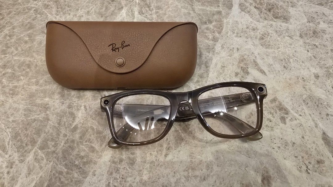 Ray-Ban Meta Smart Glasses - Ray-Ban Meta Wayfarer, Warm Stone ...