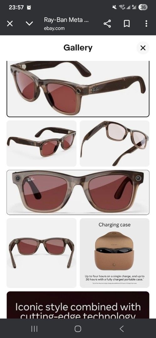 Ray-Ban Meta Smart Glasses - Ray-Ban Meta Wayfarer, Warm Stone ...