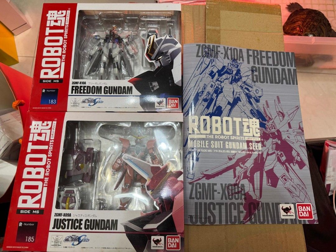 Robot魂 機動戰士 Gundam Seed Destiny 自由高達 正義高達 Freedom Justice 連特典印水紙, 興趣及遊戲 ...