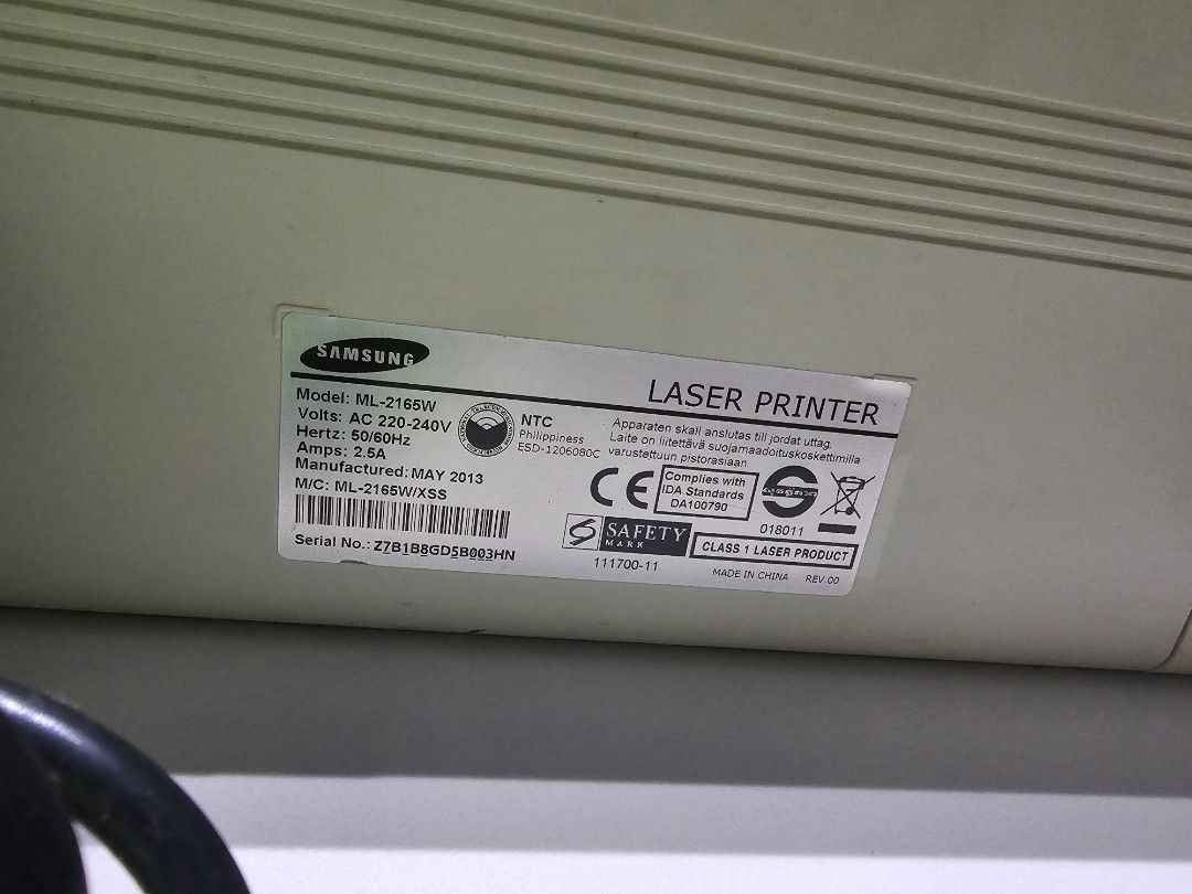 Samsung ML-2165W Laser Printer, Computers & Tech, Printers, Scanners ...