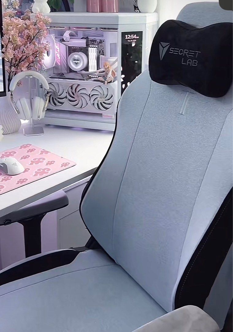 Secretlab SKINS XL TITAN Evo 2022 Series - Light Blue Softweave Secret Lab Skin, Furniture ...