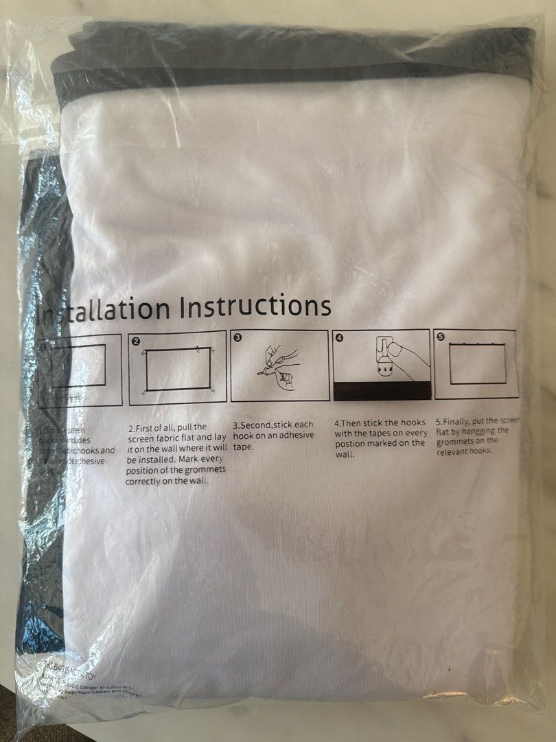 Simple Projection Screen 100 inch, 家庭電器, 電視 & 其他娛樂, 投影機 - Carousell