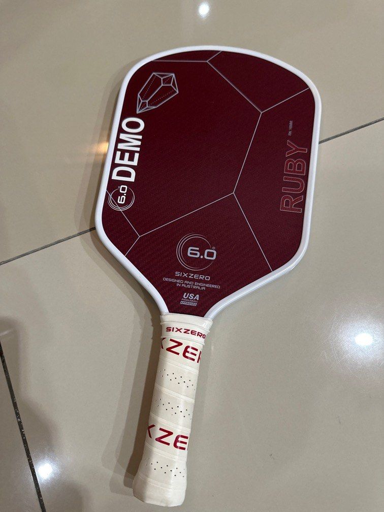 Six Zero Ruby 16mm Pickleball Paddle, Sports Equipment, Sports & Games ...