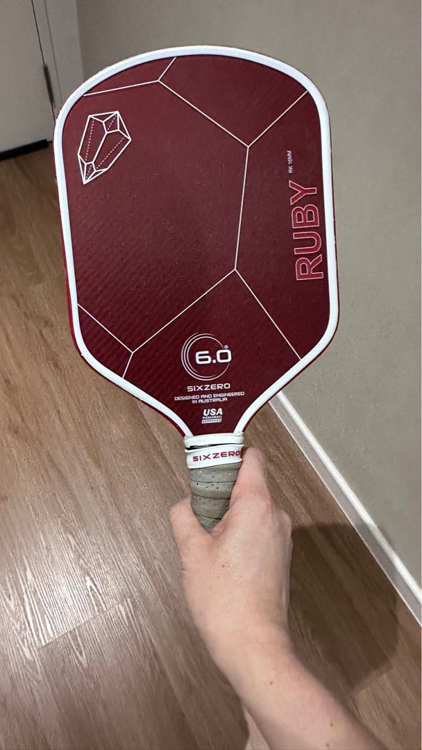 Six Zero Ruby 6.0 Pickleball Paddle 16mm, Sports Equipment, Sports ...