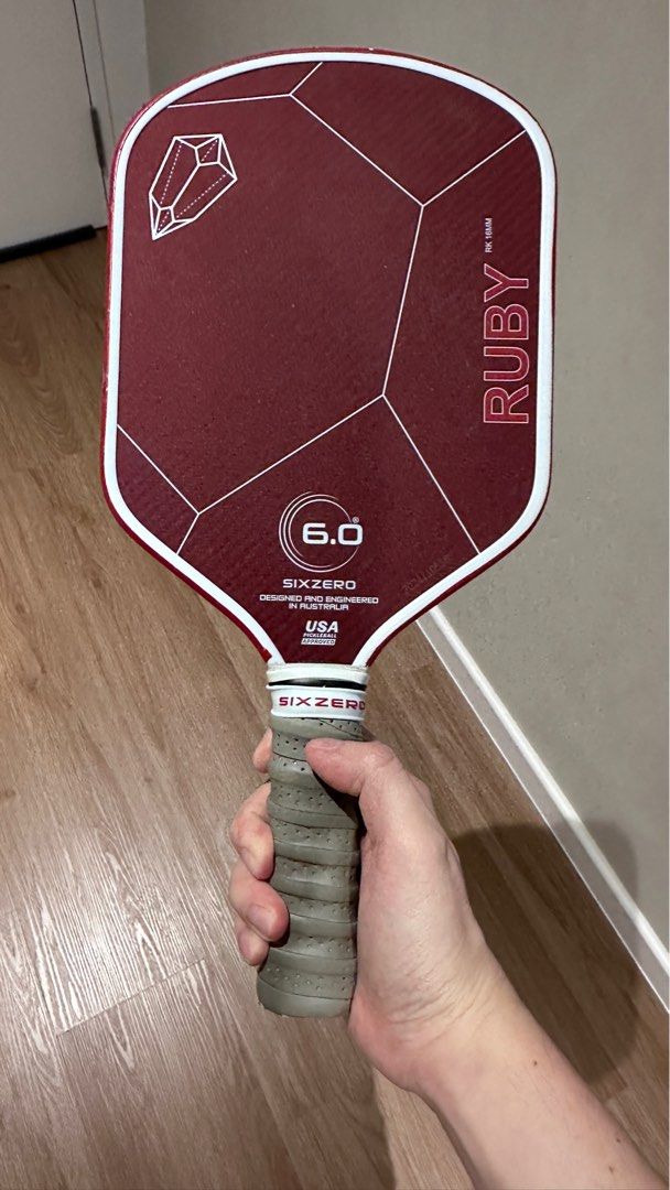 Six Zero Ruby 6.0 Pickleball Paddle 16mm, Sports Equipment, Sports ...