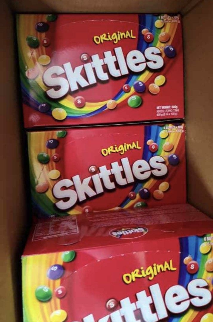 SKITTLES ORIGINAL BIGGIE BOTTLE (6X100G), Food & Drinks, Packaged ...