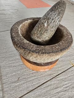 Stone Mortar and Pestle Set, Furniture & Home Living, Kitchenware ...
