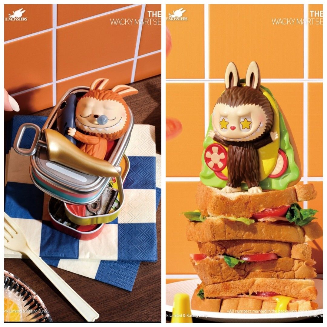 THE MONSTERS Labubu Fried Shrimp Canned Sardines Sandwich, Hobbies ...
