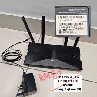 TP-Link Archer AX50 AX3000 Gigabit WiFi 6 Router, Computers & Tech ...