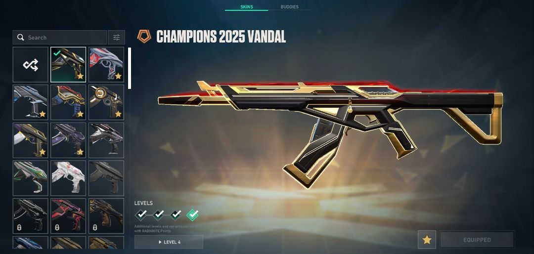 Lv 200 Valorant acc Champions 2025 Vandal Skin, Video Gaming, Video ...