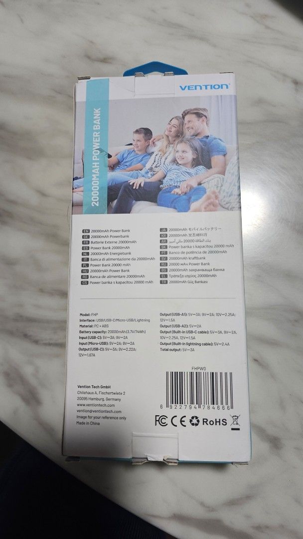 Vention 20000mAh Power Bank, Mobile Phones & Gadgets, Mobile & Gadget ...