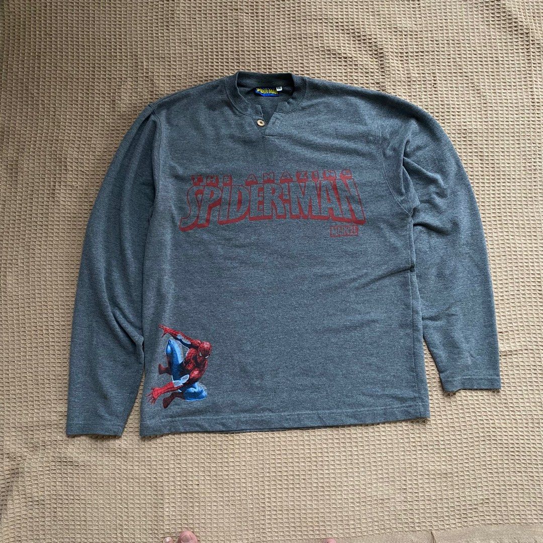 Vintage marvel spider man long sleeve, Men's Fashion, Tops & Sets ...