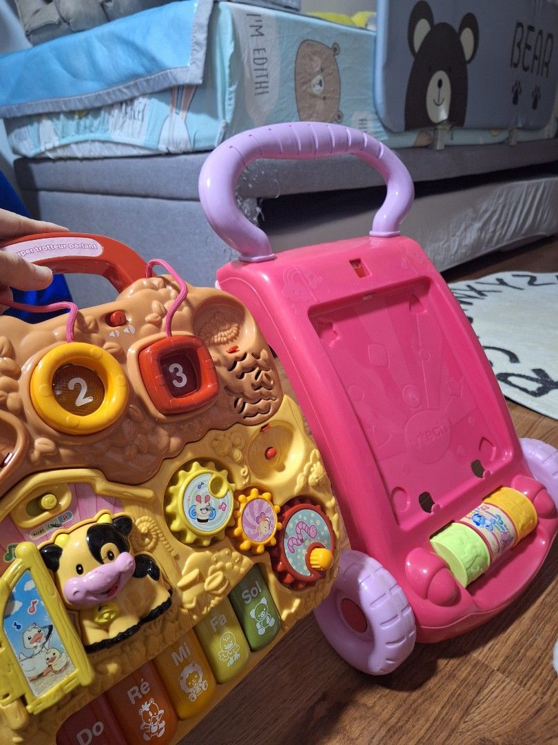 VTech Sit-to-Stand Walker - Pink, Babies & Kids, Infant Playtime on ...