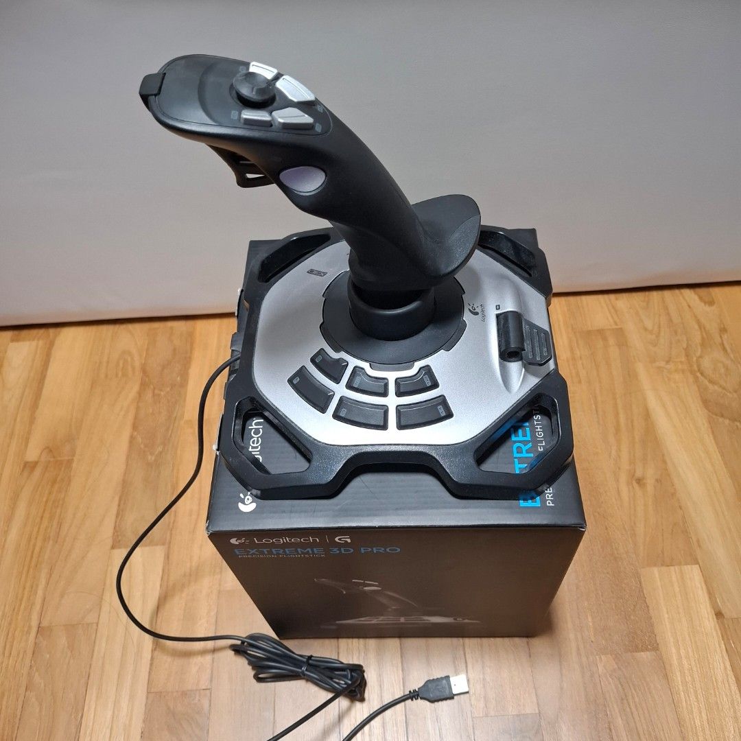 Logitech Extreme 3D PRO precision flight stick, Video Gaming, Gaming ...