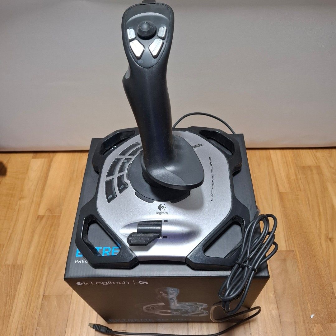 Logitech Extreme 3D PRO precision flight stick, Video Gaming, Gaming ...