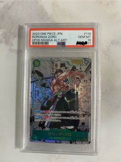 OP06-118 Roronoa Zoro Manga Alt Art #118 PSA 10, Hobbies & Toys, Toys ...
