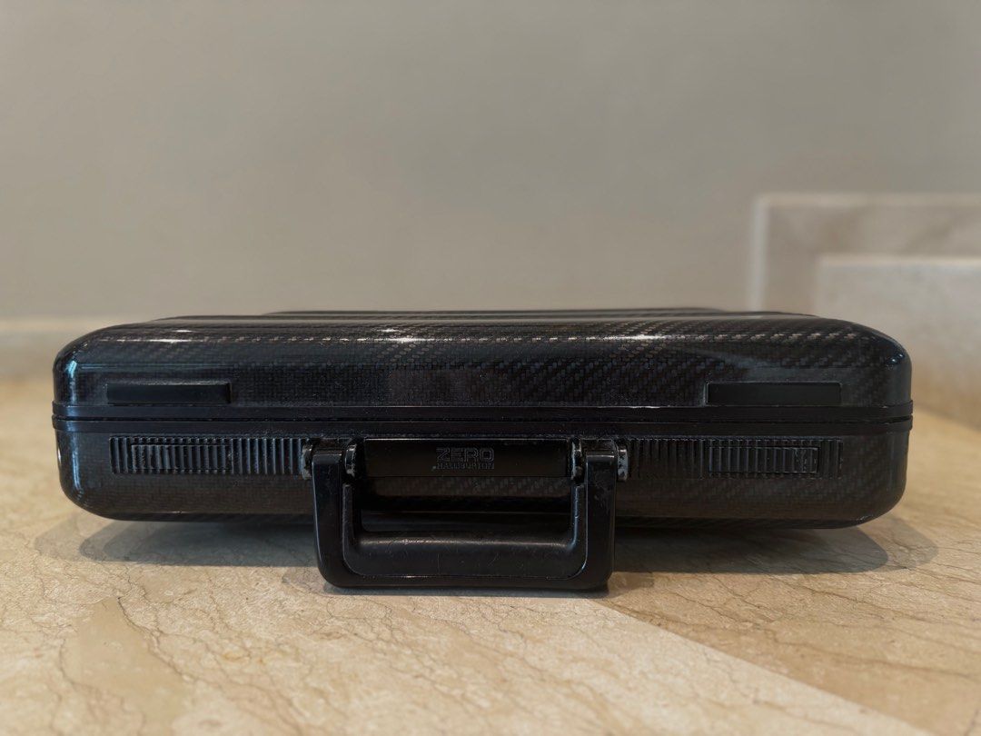 Zero Halliburton Carbon Fiber Attache Case Business Briefcase Dial Lock ...