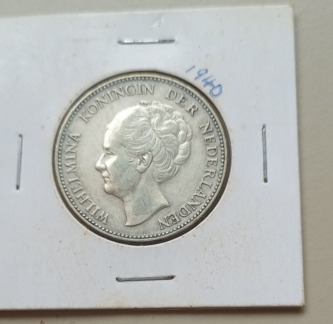 1940 Netherlands 1G silver coin.( Semi key date ), Hobbies & Toys ...