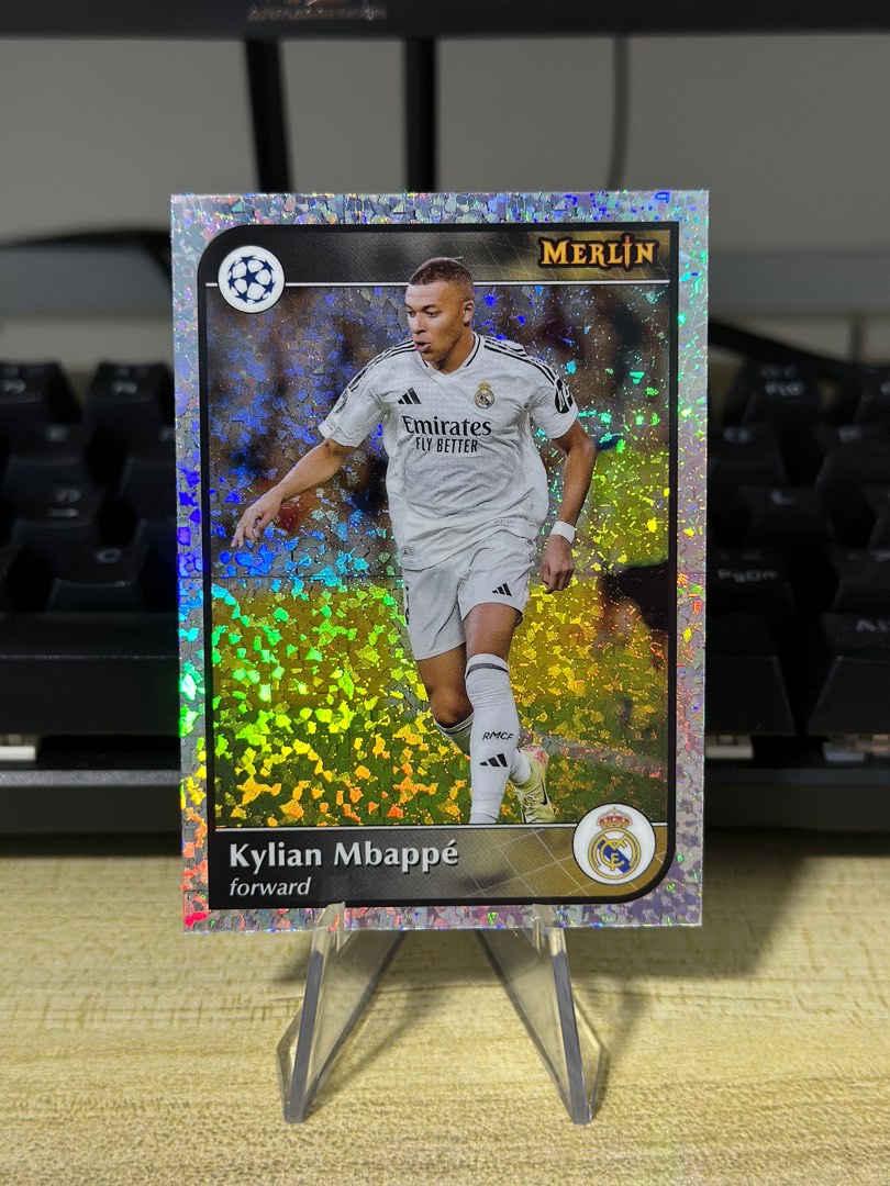 2024-25 Topps Merlin UCC Sparkle Kylian Mbappe, Hobbies & Toys, Toys ...