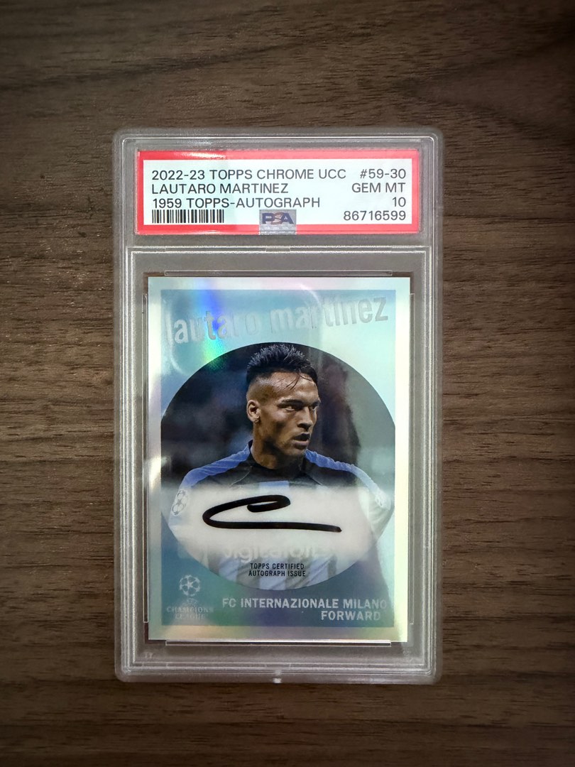 22/23 Topps Chrome UCC Lautaro Martinez Autograph PSA GEM MT 10 (POP 1 ...