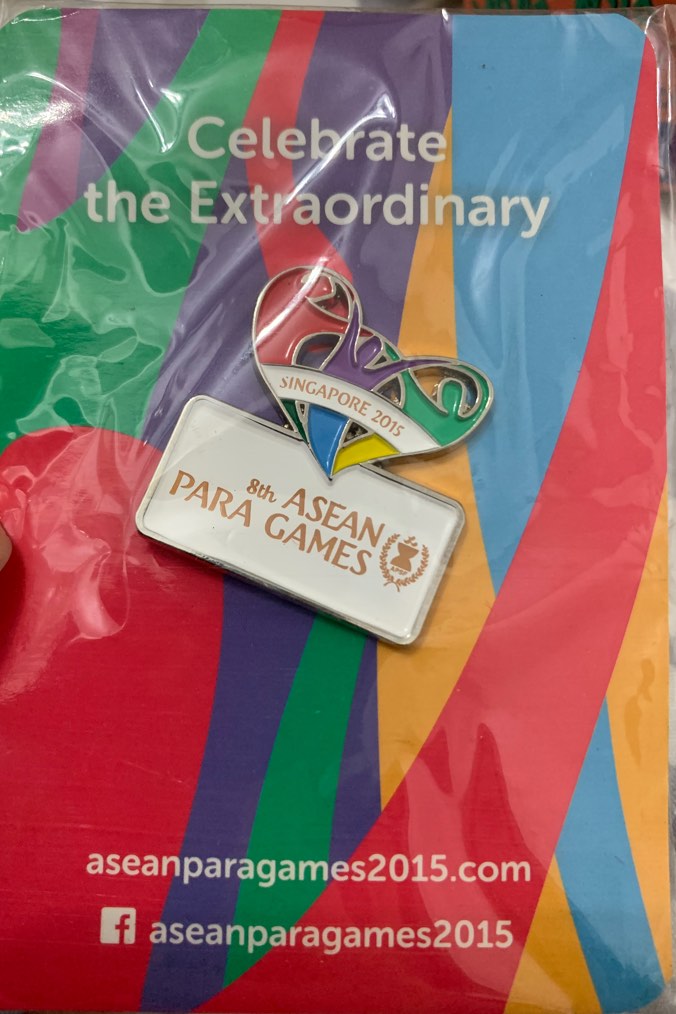 8th ASEAN PARA GAMES SINGAPORE 2015 Enamel pin memorabilia collectible ...