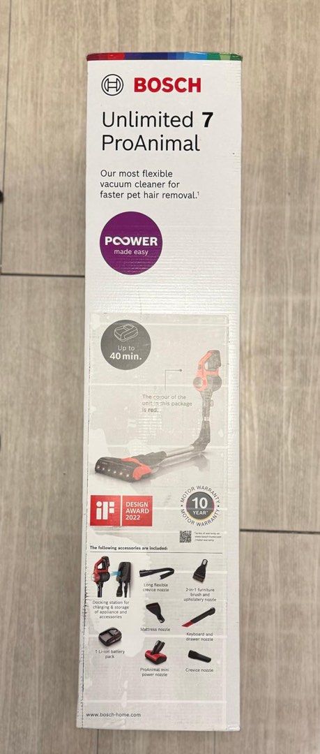 德國製造 Bosch 充電式吸塵機 Unlimited 7 ProAnimal Vacuum Cleaner, 家庭電器, 吸塵機 ＆ 家居 ...