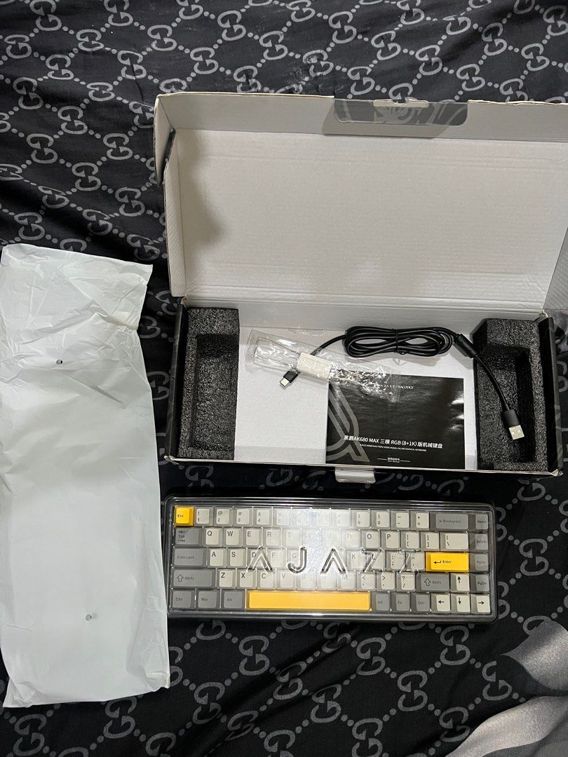 AJAZZ AK680 RGB Tri-Mode 68-Keys Hot Swappable Mechanical Keyboard ...