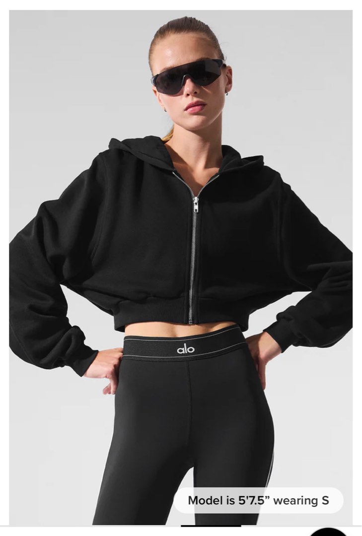 Alo Sweet Escape Zip Up Hoodie, Women's Fashion, Activewear on Carousell