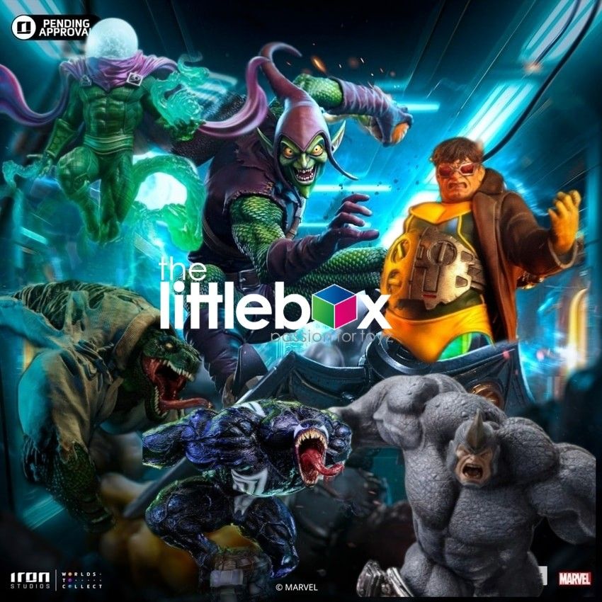 BACK IN BOX ! Iron Studio 1/10 Sinister Six Spiderman Villain Lizard ...