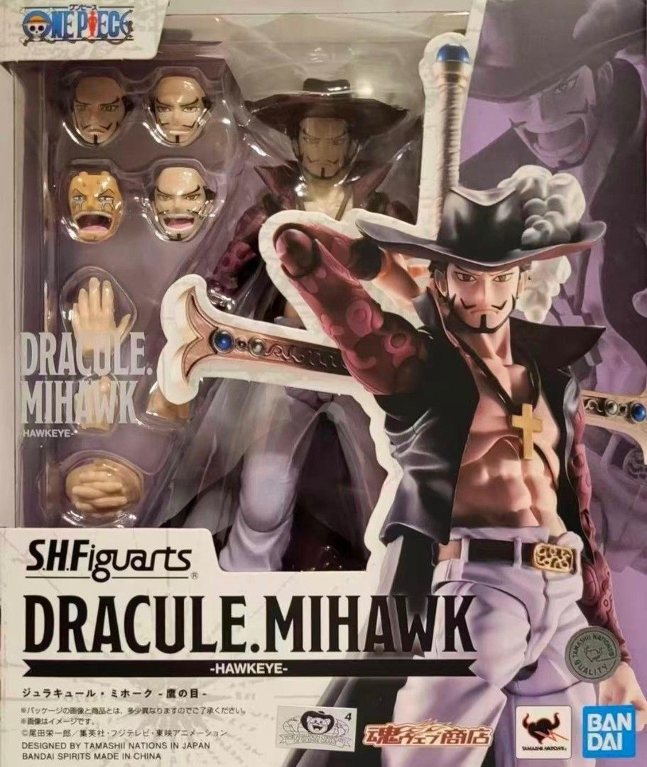 BANDAI Shfiguarts Shf One Piece Tamashii Exclusive Mihawk Dracule ...