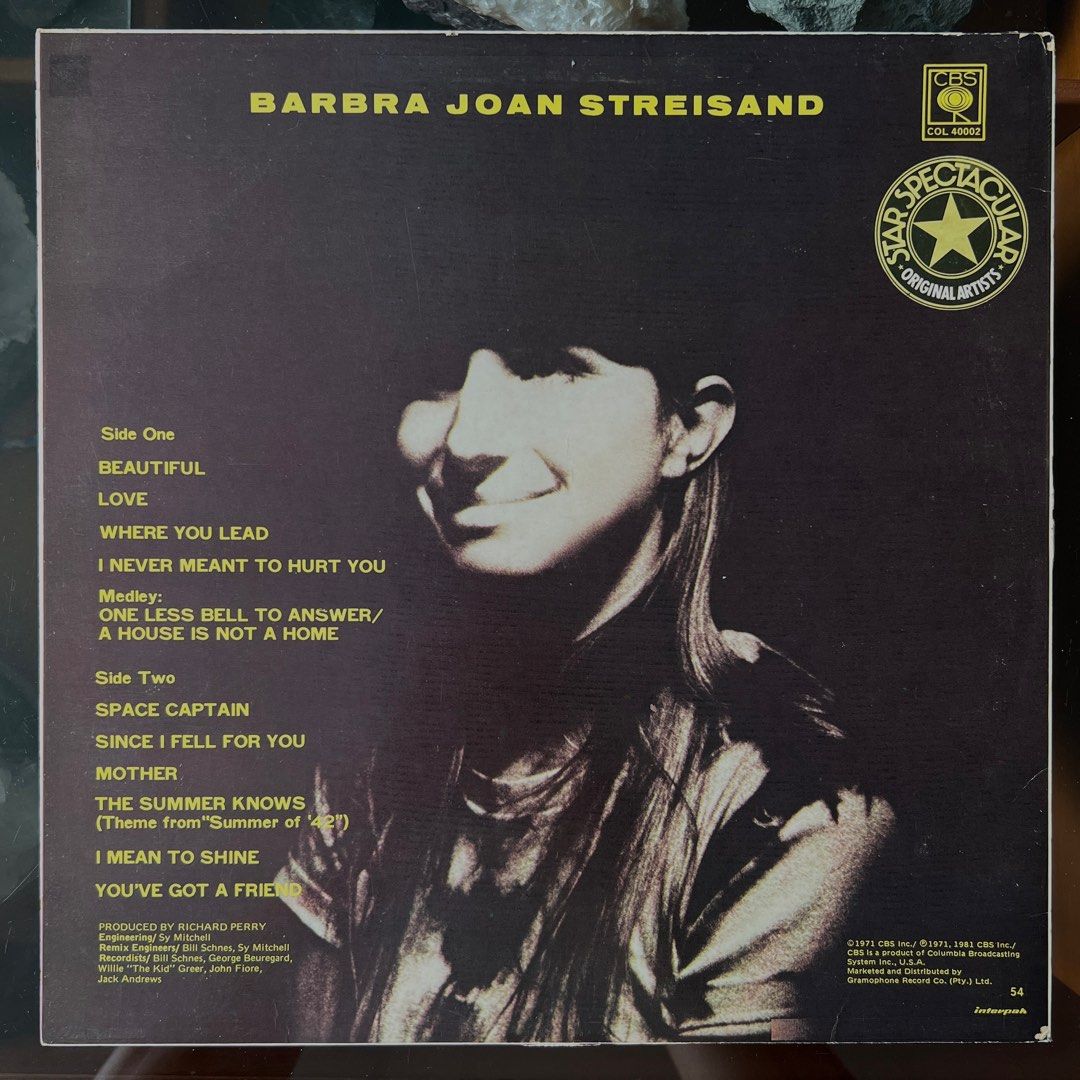 Barbra Joan Streisand Vinyl Record, Hobbies & Toys, Music & Media ...