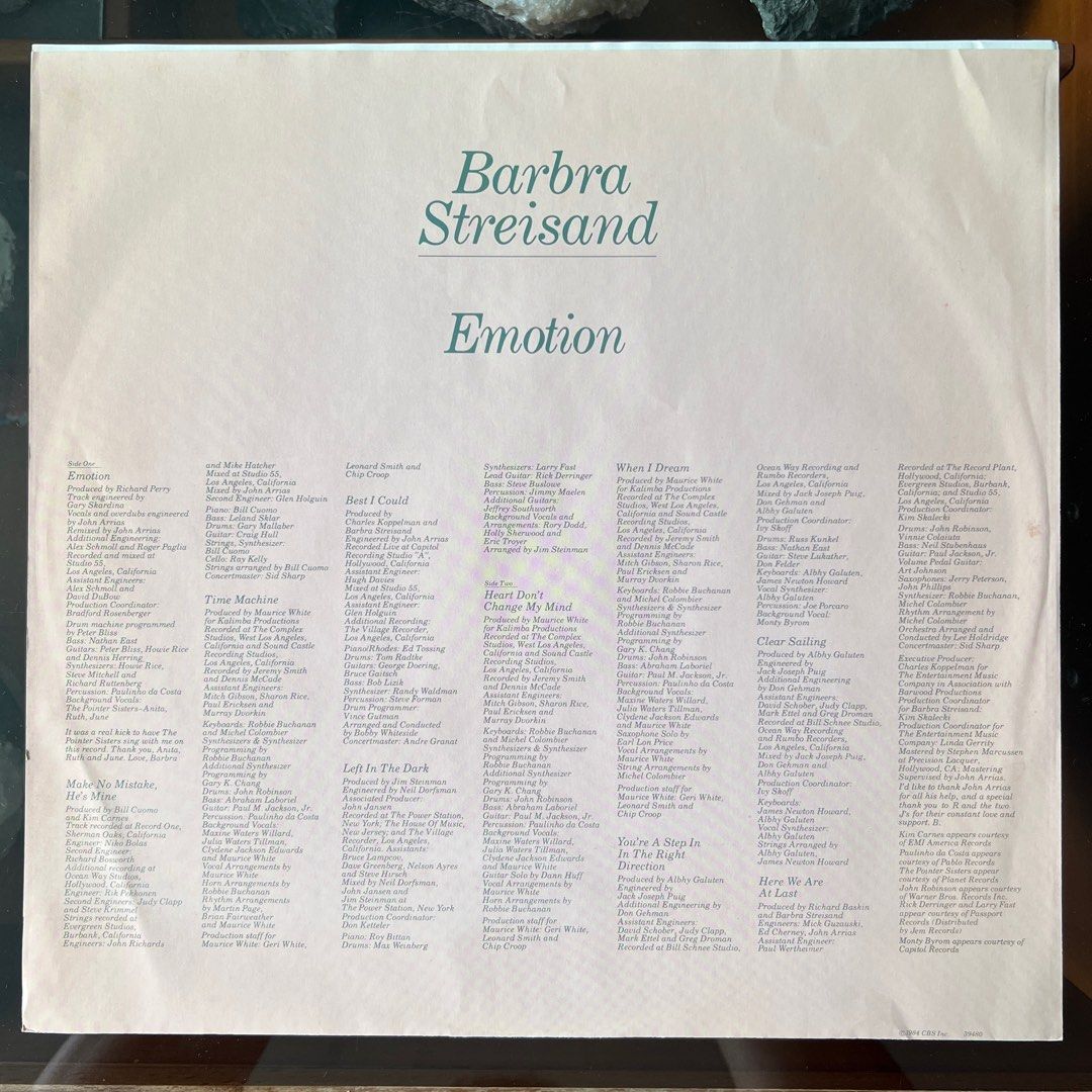 Barbra Streisand - Emotion Vinyl Record, Hobbies & Toys, Music & Media ...