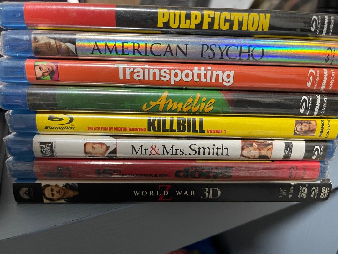 Blu-ray Movie Bundle: Pulp Fiction, Kill Bill, and More, Hobbies & Toys ...
