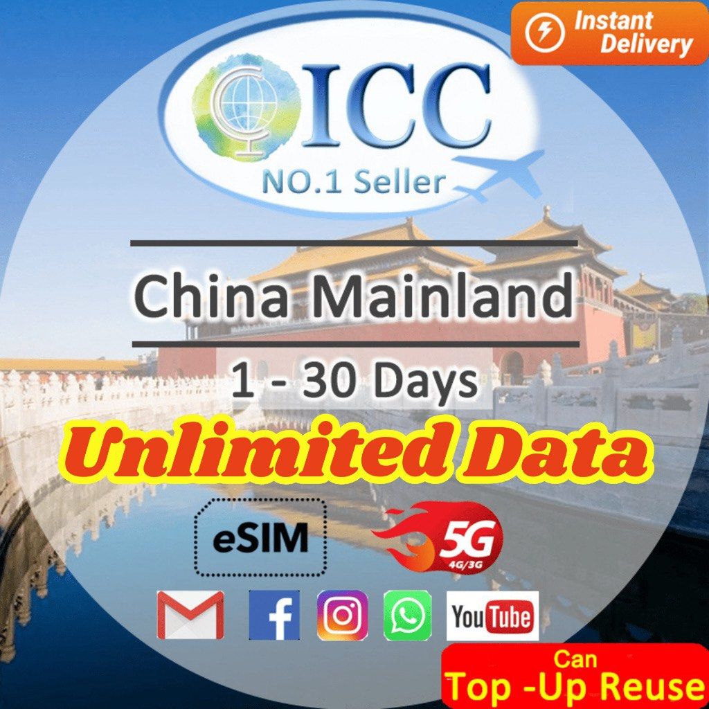 China Mainland eSIM - Unlimited Data, Mobile Phones & Gadgets, Mobile ...