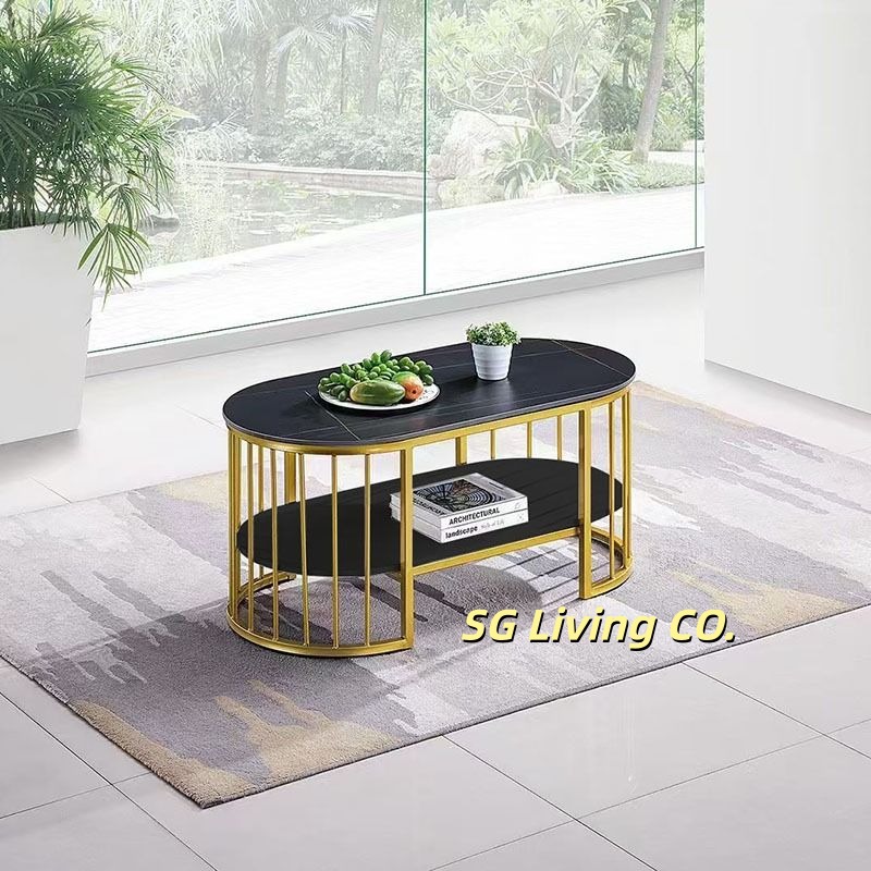 Coffee Table🌼🌼Sintered Stone Coffee Table/Double-layer Coffee Table/Tea ...