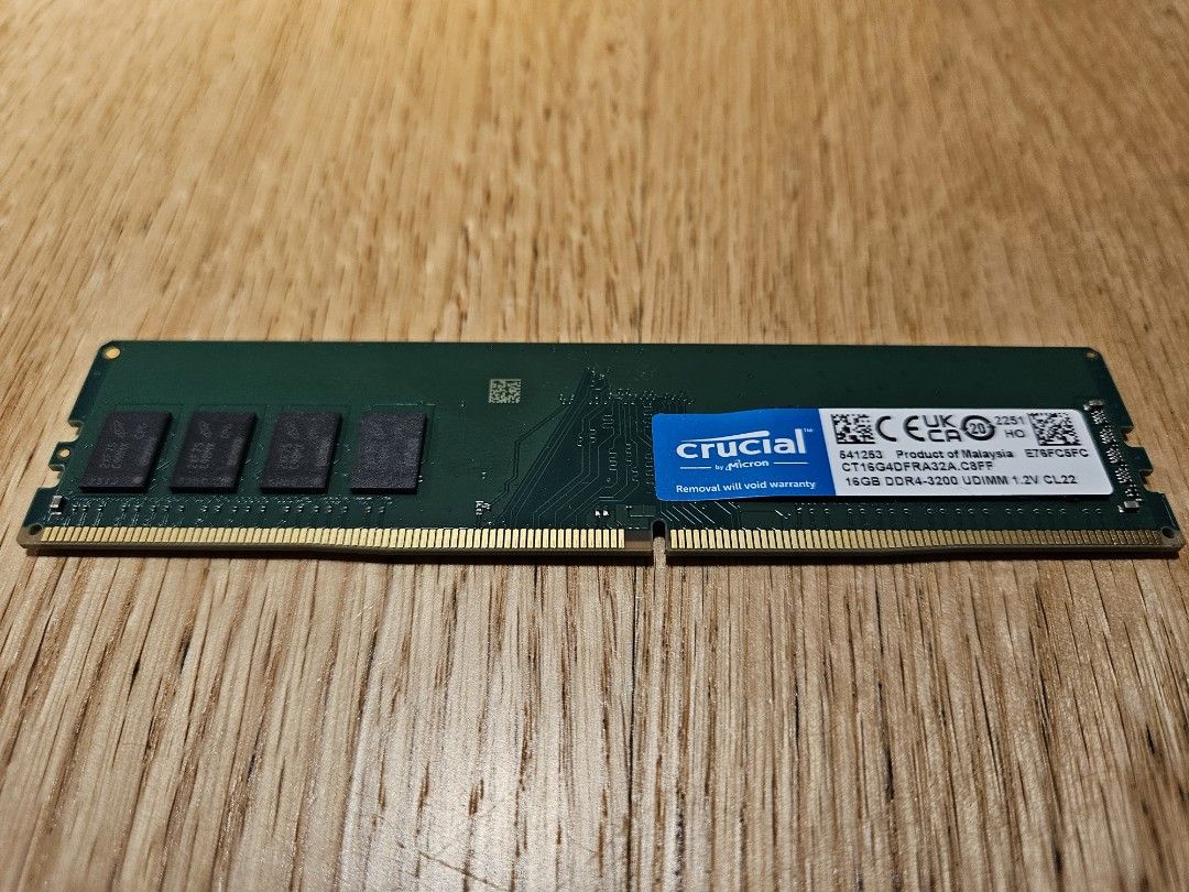 Crucial 16GB DDR4-3200 UDIMM Desktop RAM Single Stick, Computers & Tech ...