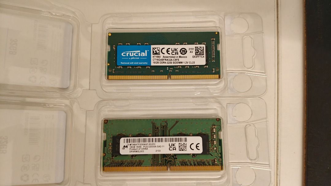 Crucial & Micron Laptop Memory Modules Kit 32GB RAM (2x 16GB) DDR4-3200 ...