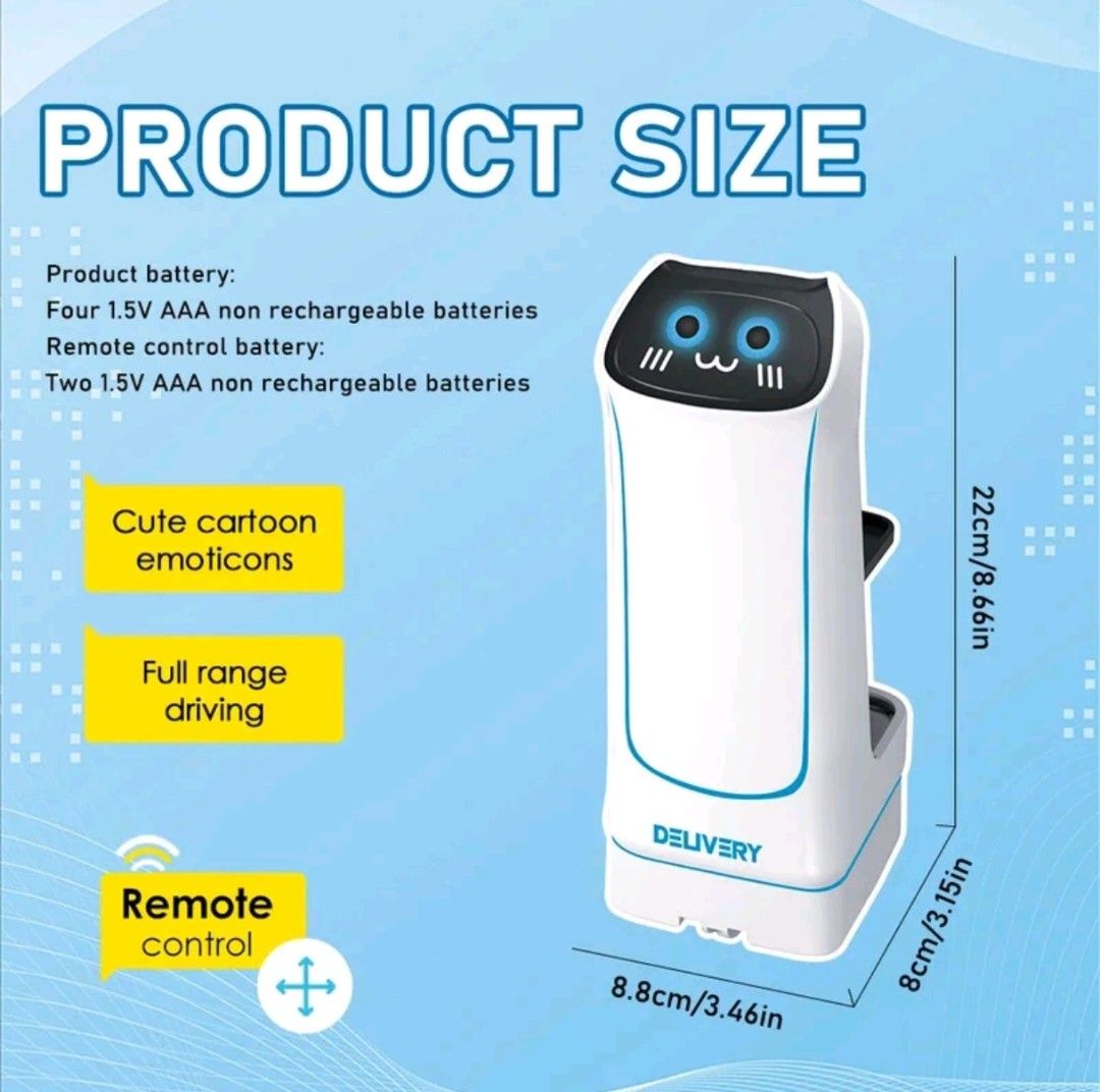 (Pre Order) Delivery Robot with Sound Effects Lighting Effects Full ...