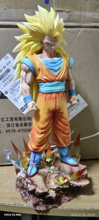 🐉 Dragon Ball Z Match Makers Figurine: Super Saiyan 3 Goku (Gold Toei ...