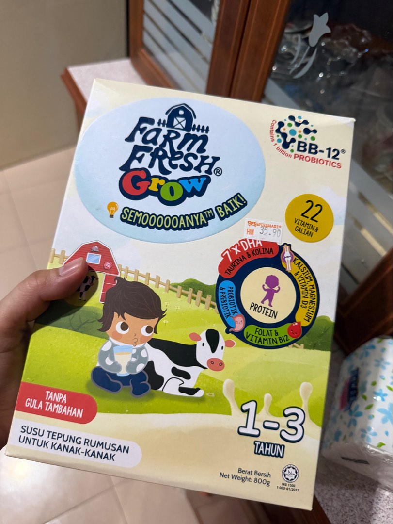 Farm Fresh Grow Milk Powder 1-3 Years Old, Babies & Kids, Nursing ...