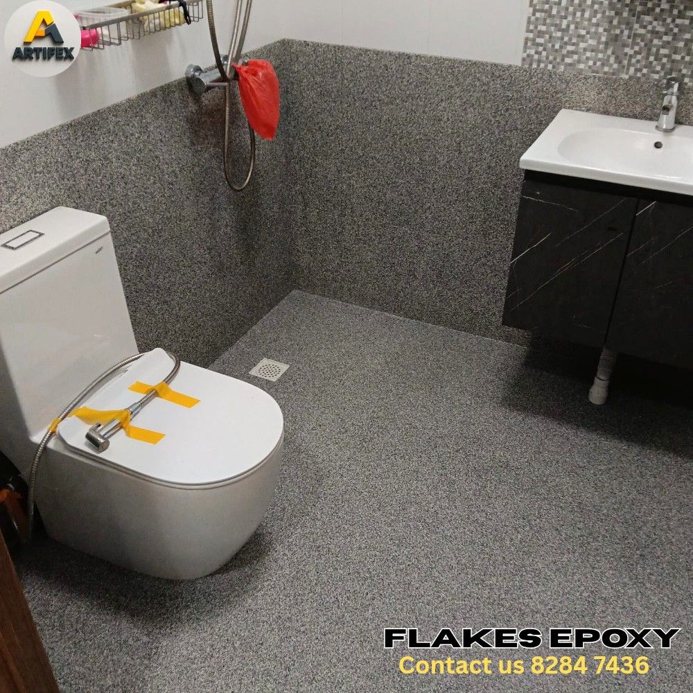 Flakes Overlay | Overlay on tiles | Flakes epoxy | Epoxy paint ...