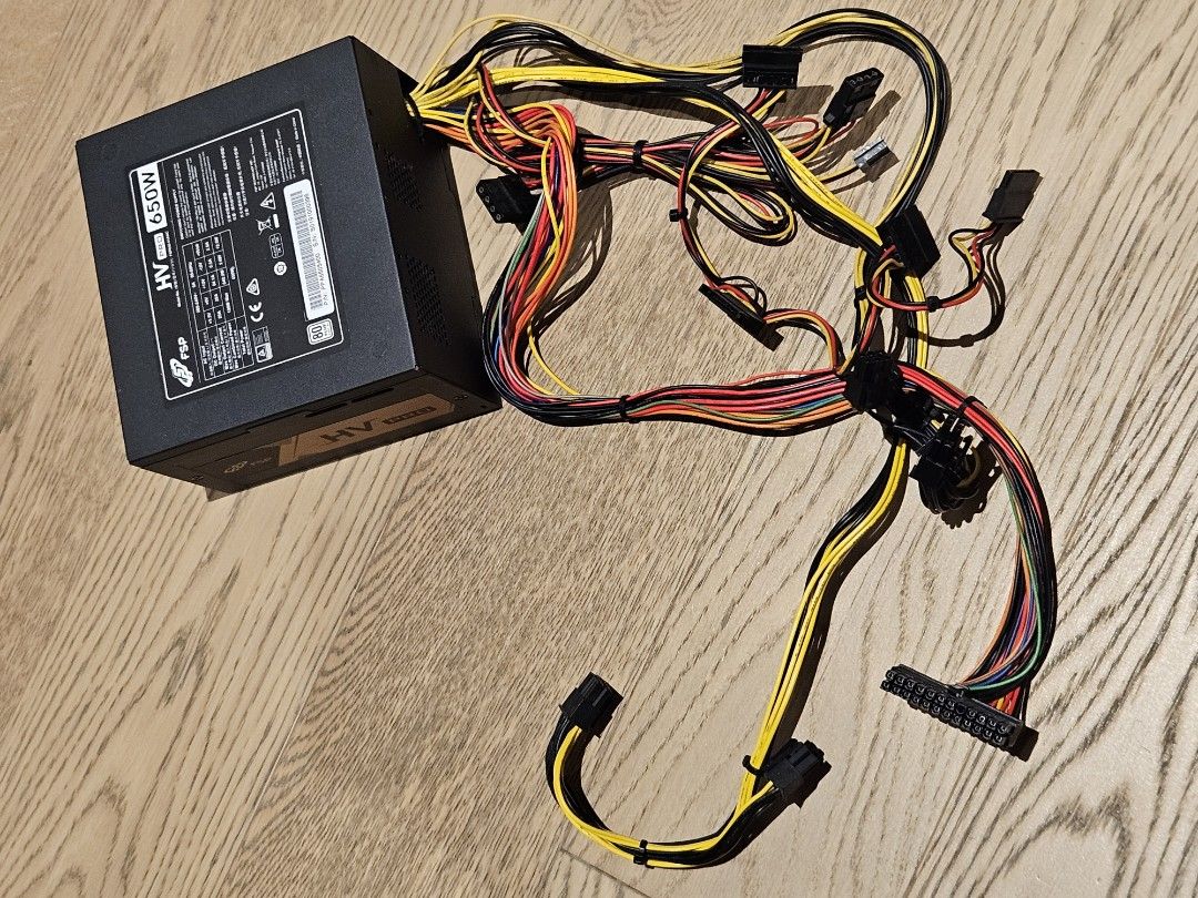 FSP HV Pro 650W Power Supply Unit PSU for Desktop PC, Computers & Tech ...