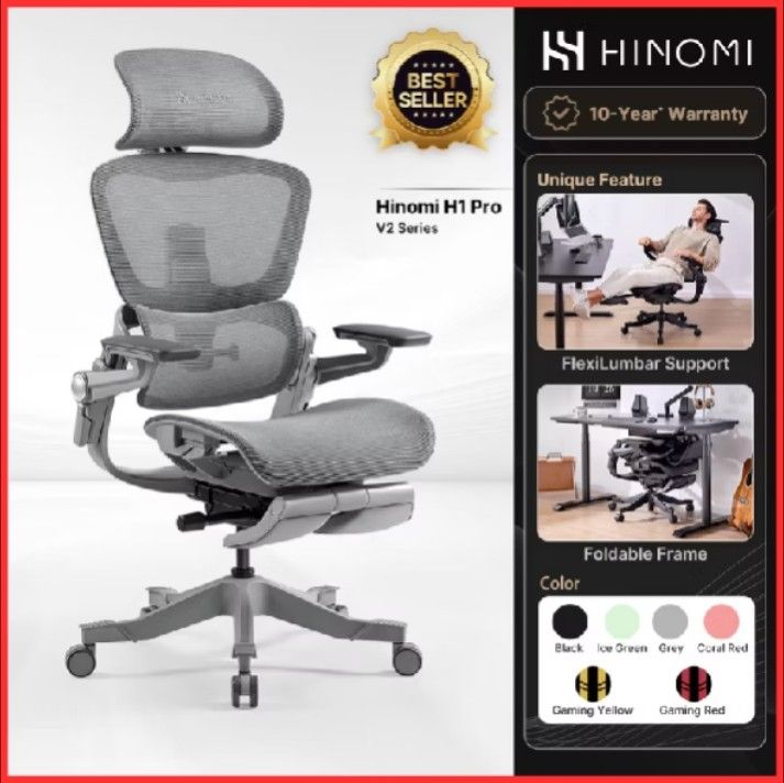 Hinomi H1 Pro V2 Series Ergonomic Office Chair, Furniture & Home Living ...