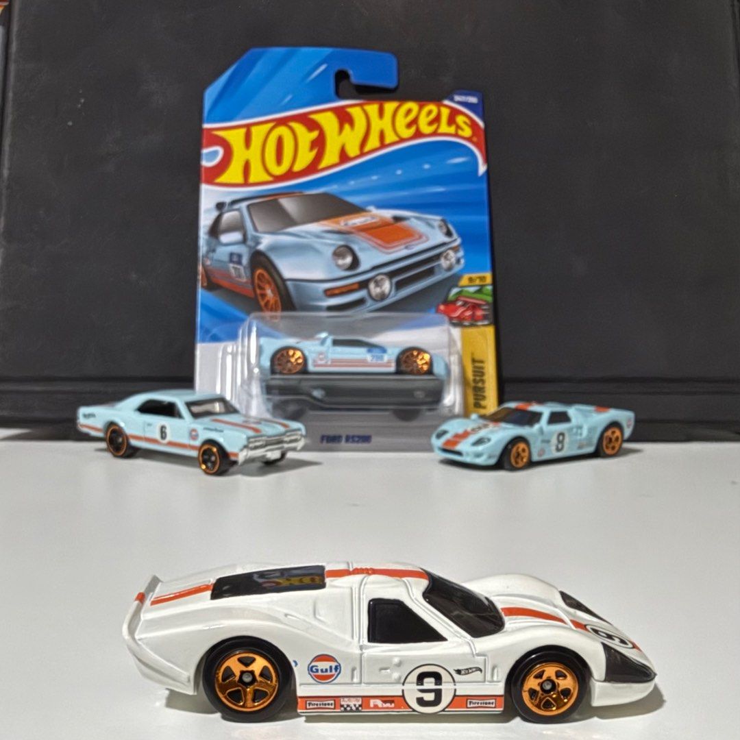 Hot Wheels 1/64 Diecast cars GULF tempo Ford RS200 Ford GT40 Mk IV Ford ...