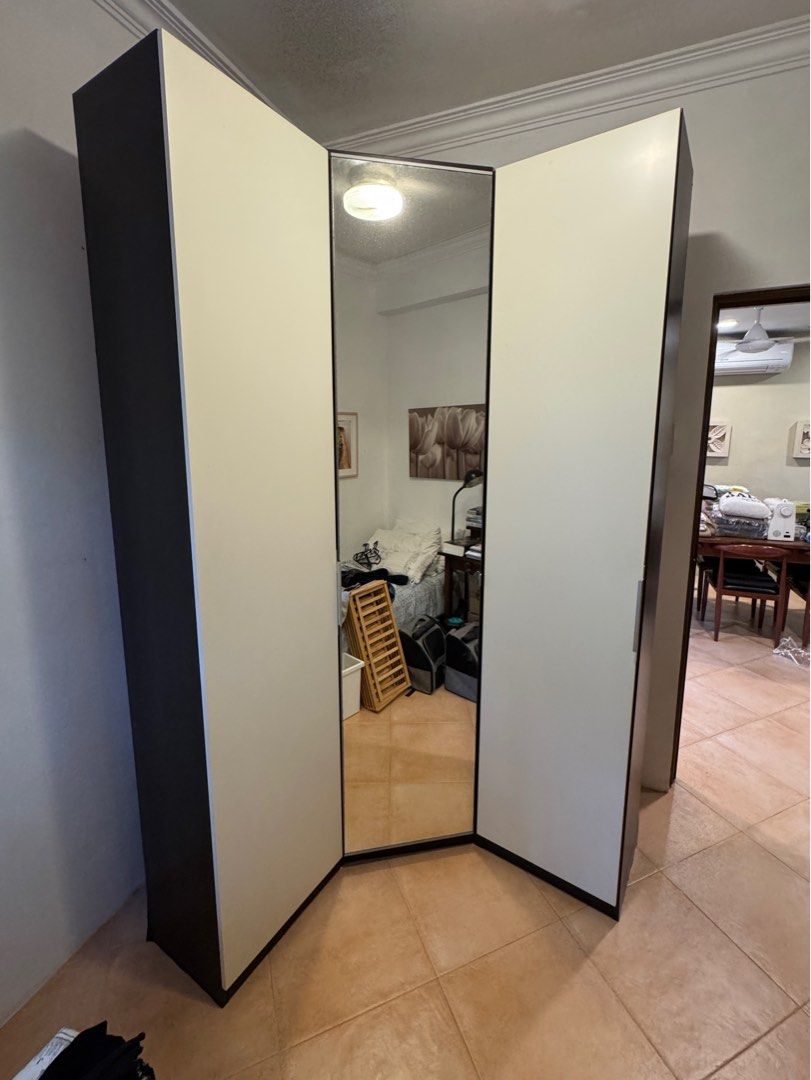 IKEA Corner Wardrobe with Mirror, Furniture & Home Living, Furniture ...
