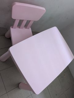 Pink Kids Table with Polar Bear Design, Furniture & Home Living ...