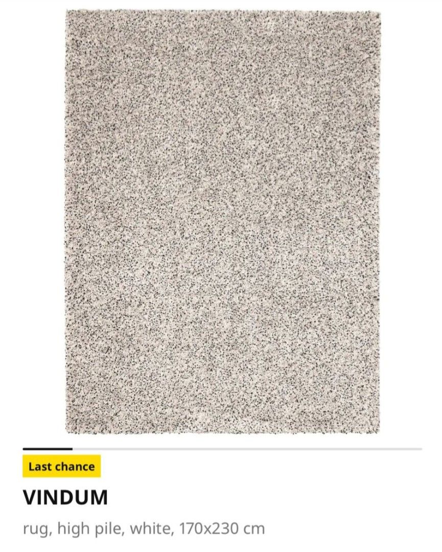 IKEA VINDUM High Pile Rug, Furniture & Home Living, Home Decor ...