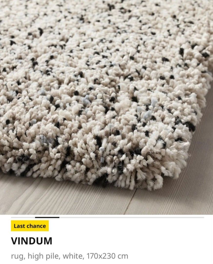 IKEA VINDUM High Pile Rug, Furniture & Home Living, Home Decor ...