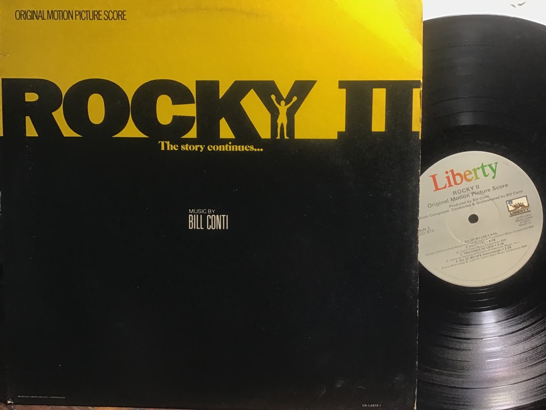 LP Rocky II OST OOP VINTAGE VINYL RECORD Anubis Piring Hitam 80s ...